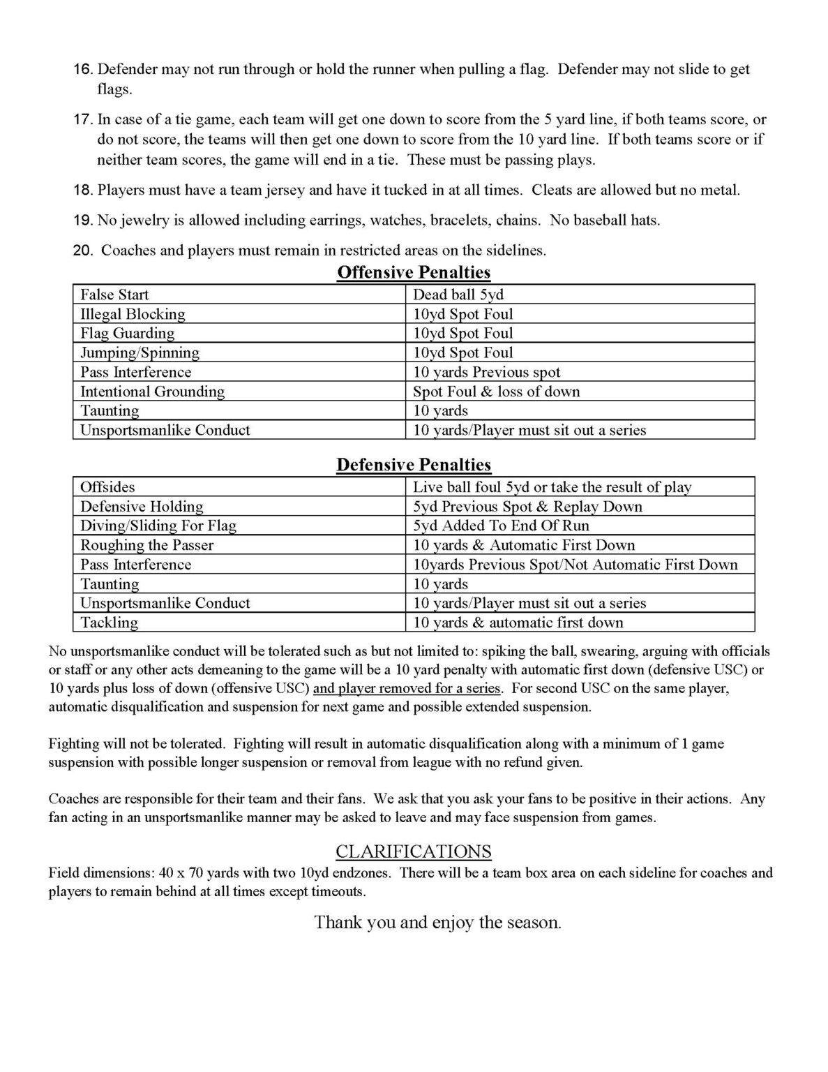 Flag Football Rules - Boys & Girls Clubs in Atascadero, Creston ...